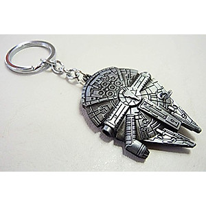 Star Wars Millennium Falcon Spaceship Alloy Keychain (Pewter)