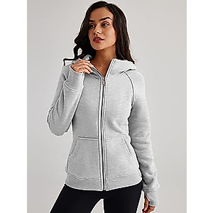 Trendy Queen Womens Fleece Jackets Full Zip Sweatshirts Oversized Hoodies Long Sleeve Sweaters With Pockets Winter Fall Outfits Y2k Fashion Teen Girls Clothes