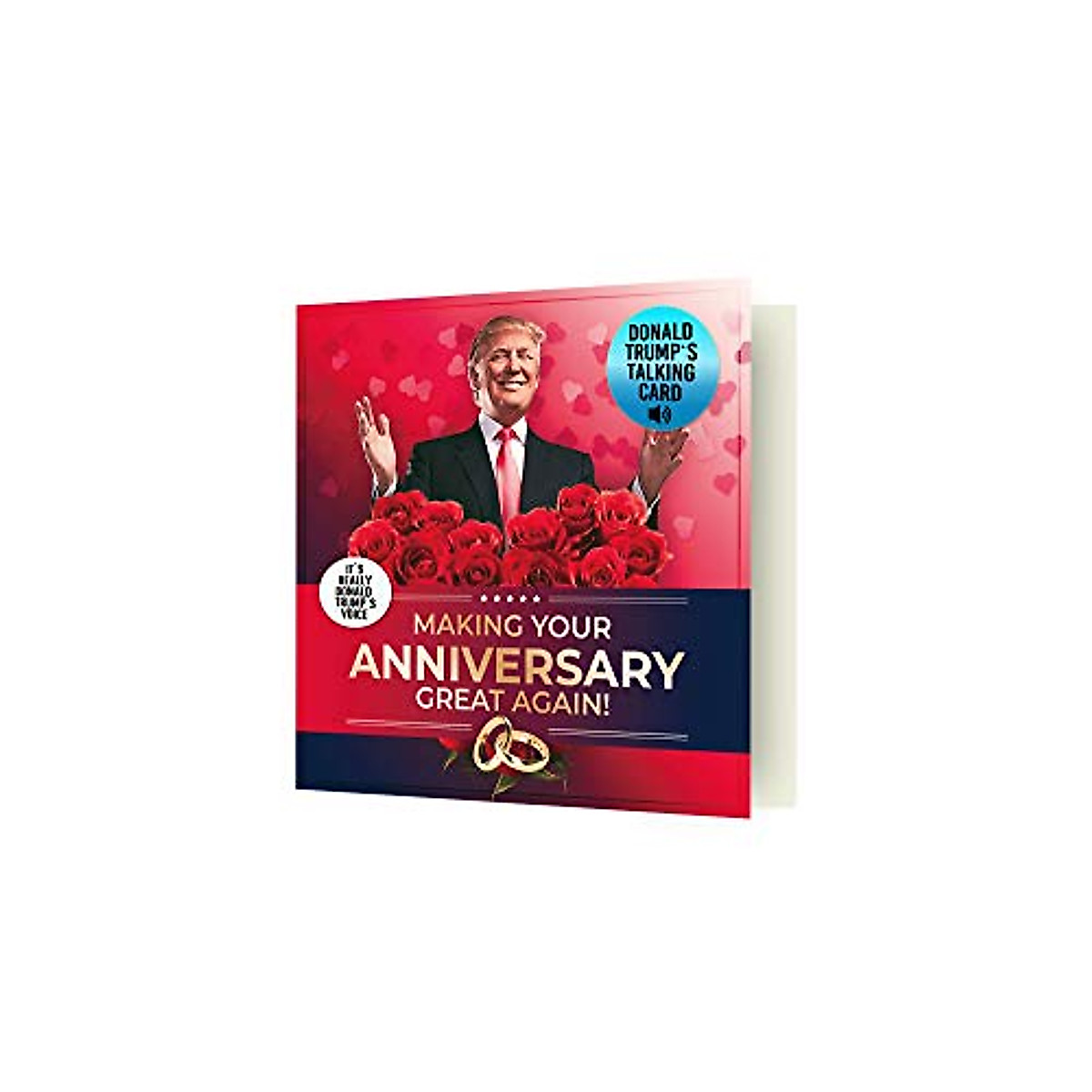 Talking Trump Anniversary Card - Presidential Anthem Plus Real Voice Anniversary Message From Trump - A Special Greeting from The President of The United States - Includes Envelope