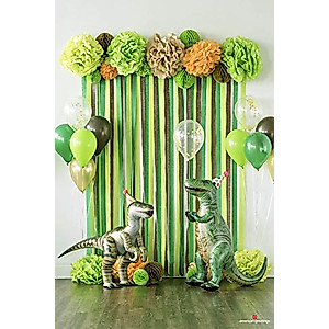 Lime Latex Balloons, 100pcs 12-Inch,Light Green Balloons as Birthday Balloons Baby Shower Jungle Dinosaur Theme Party Decorations, Gender Reveal(with Green Ribbon)