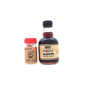 Spicy Hot Ghost Pepper Set - Devil Dust Extremely Hot Chili Pepper Seasoning with Carolina Reaper, Naga Morich and Ghost Pepper Maple Syrup