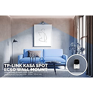 Wall Mount for Kasa KC100, KC105, EC60 (2 Pack), Adhesive Holder for TP Link Smart Spot Camera, Installs in Minutes, No Mess Hanger Bracket by Brainwavz (White)