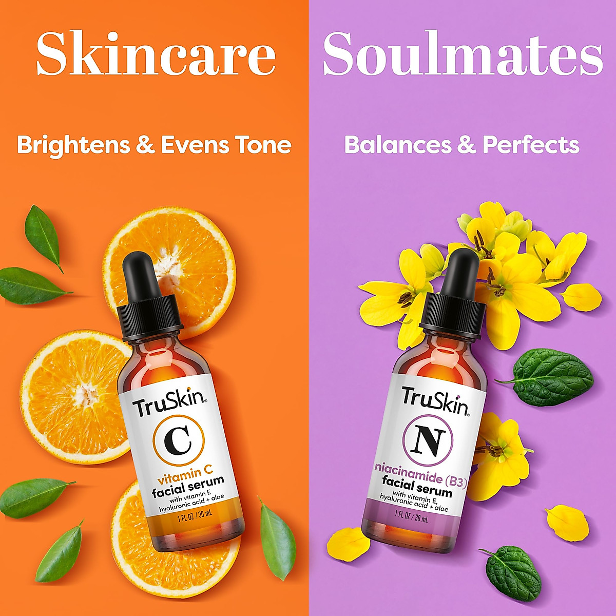 TruSkin (B3) Niacinamide Serum for Face – Minimize Appearance of Pores, Even Skin Tone, Hydrate & Soothe with Hyaluronic Acid, Vitamin E, Aloe & Avocado Oil,1 fl oz