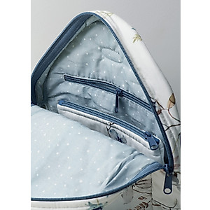 Maison d' Hermine Backpack Cotton Shoulder Backpack with Small Pouch Lightweight Bag for Travel Work Beach Perfect for Women & Men (Ice Florals)