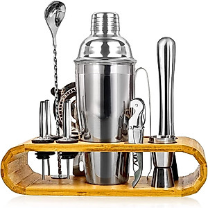 13 Pieces Cocktail Shaker Set Bartender Kit,Perfect Home Bartending Kit and Martini Cocktail Shaker Set for a Perfect Drink Mixing Experience