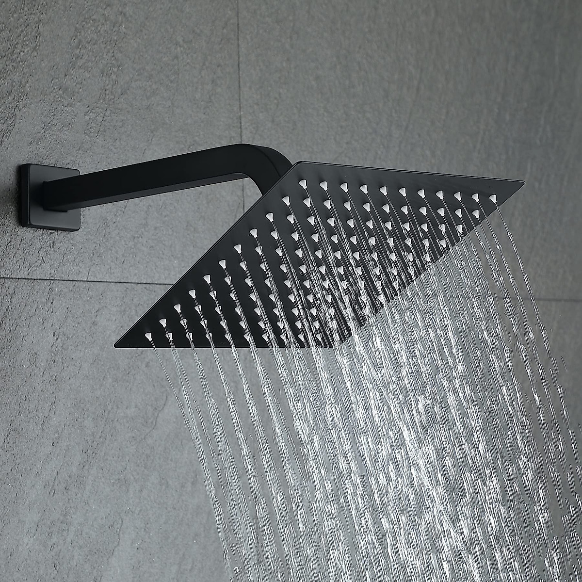 Bathtub Shower System Matte Black Shower and Tub Faucet set with 10 inch Rian Shower Head and Handheld Spray Mix Shower Combo,including Rough-in valve and Shower Trim Kit