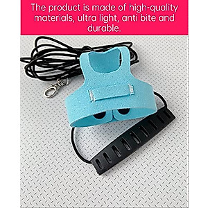 Bird Flight Harness Vest, Parrot Flight Suit with Leash for Parakeets Cockatiels Conures Budgies, Bird Flying Clothes with Rope and Handle for Outdoor Activities Training, Anti Bite (M, Blue)