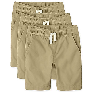 The Children's Place boys Pull On Jogger Shorts, FLAX, 7