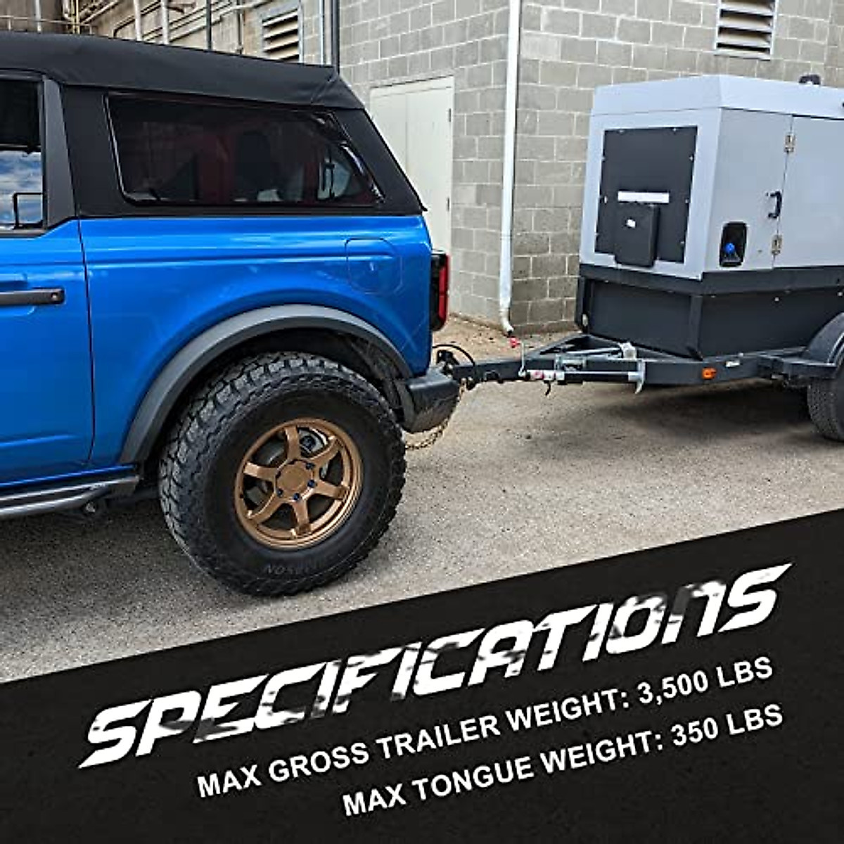 Snailfly 2“ Trailer Tow Hitch Assembly Fit for Ford Bronco 2021-2024 Class 3 Hitch Receiver, NOT for Bronco Sport