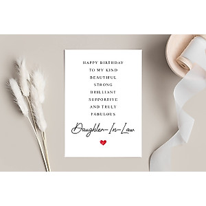 Daughter-In-Law Birthday Card Poem - Amazing Gift Special For Daughter-In-Law