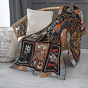 ZUMAS Motorcycle Gifts Blanket for Men Women, Throw Blanket for Boys Kids Adult Bedroom Decoration, Christmas, Thanksgiving, Birthday Gifts for Boys Teens Kids (Motorcycle, 50x60)