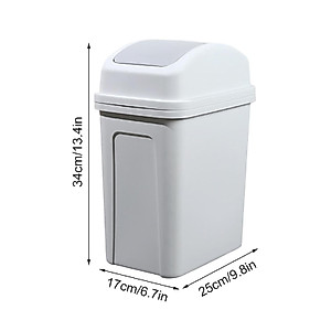 Generic 4.5 Gallon Swing Top Trash Can, Plastic Garbage Can with Swing Lid Suitable for Kitchen Living Room Bedroom Bathroom (Green)