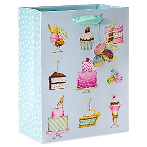 Papyrus Gift Bags - Designed by Bella Pilar (Desserts) for Birthdays, Bridal Showers, Baby Showers and All Occasions (2 Bags, 1 Large 13", 1 Medium 9")