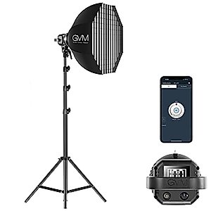 GVM 80W Photo Studio Lighting Kit, LED Video Light with Bowen Mount 23.6" Softbox, Tripod Stand, Continuous Output Daylight 5600K Lights for Photography