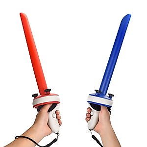 XIAOGE VR Game Accessories for Beat Saber,Golf Club, First Person Tennis Extension Grips Compatible with Oculus Quest 2/Meta Quest 2