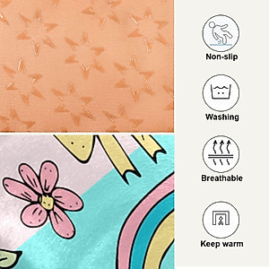 Coikll Cute Cartoon Pattern Pet Bed Pad Soft Dog Bed Mat with Anti-Slip Bottom, Machine Washable Crate Pad Mattress for Dog Sleeping- 36 * 24inches