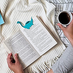VIEWFLY Cute Bookmarks，Loch Ness Monster Bookmark，3D Cartoon Dinosaurs Bookmark,Funny Book Markers for Women Kids