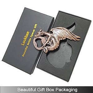 Lockban Dragon Bottle Opener Gothic Dragon Style Metal Beer Bartender Bottle Opener for Men Dad Boyfriend Gift Bar Party Game