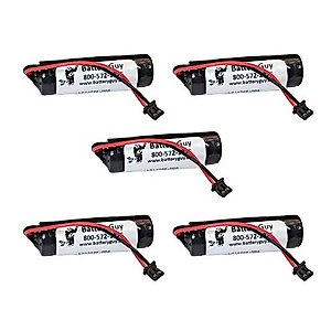BatteryGuy LS14500-MDS Replacement 3.6V 2600mAh Lithium PLC Batteries - Qty of 5