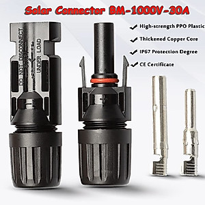 BAYM Metal Wrench 8 Pairs Connector Male and Female Solar Panel Connector 30A 1000V for PV Cable 2.5/4/6mm Solar Panel Connect Spanner Disconnect