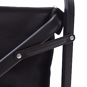 Folding Wagon Cart, Collapsible Beach Cart - 5" Rubber Wheels - Outdoor Utility Garden Cart for Beach Camping Shopping - 220lbs Weight Capacity - Adjustable Handle and 2 Cup Holders