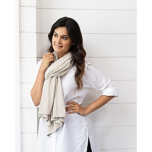 zestt Dreamsoft Travel Scarf, Wrap and Shawl, Organic Cotton, Birch