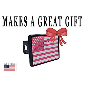 Pink USA American Flag Trailer Hitch Cover Plug US Patriotic for Her Women