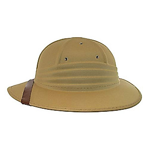 Nicky Bigs Novelties Adult Foam British Pith Helmet - Jungle Safari Zoo Keeper Sun Hats - Explorer Guide Helmets - Halloween Costume Accessory, Khaki, One Size