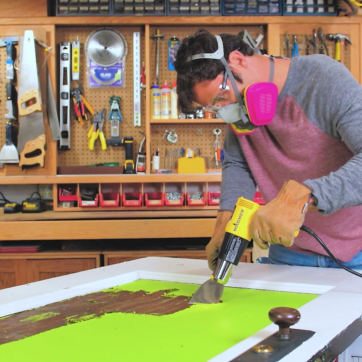 Wagner Spraytech 0503008 HT1000 Heat Gun, 2 Temp Settings 750ᵒF & 1000ᵒF, Great for Soften paint, Caulking, Adhesive, Putty Removal, Shrink Wrap, Bend Plastic Pipes, Loosen Rusted Nuts or Bolts