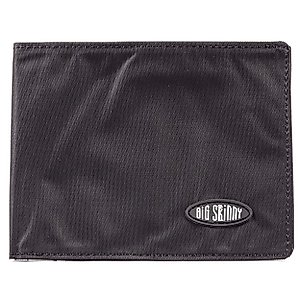 Big Skinny Men's Super Skinny Bi-Fold Slim Wallet, Holds Up to 30 Cards, Black