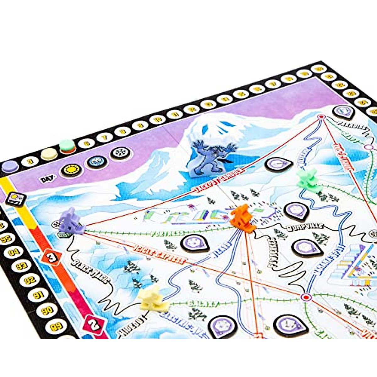 Skull Canyon Ski Fest Board Game - Race Down the Slopes and Conquer the Mountain! Strategy Game for Kids and Adults, Ages 14+, 2-4 Players, 45-90 MInute Playtime, Made by Pandasaurus Games