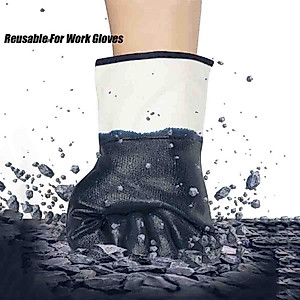 Tumjog 12 Pairs Oil Resistant Gloves, Nitrile Fubber Fully Coated Cotton Safety Work Gloves, Acid Alkali Resistant, for Men & Women Large