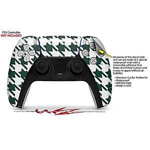WraptorSkinz Skin Wrap compatible with Sony PS5 DualSense Controller Houndstooth Hunter Green (CONTROLLER NOT INCLUDED)
