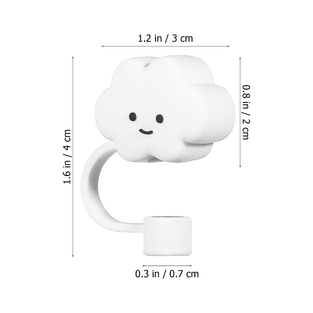 XYBHRC Straw Cover, 2PCS Cloud Straw Covers Straw Tip Cap Reusable Drinking Straw Toppers, Silicone Straw Plugs Reusable Cloud Shape Straw Protector (Cloud-2PCS)