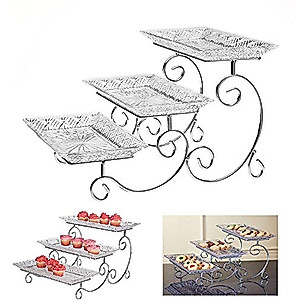 James Scott Crystal 3 Tier Rectangle Server