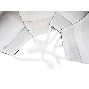 HOPE LOVE SHINE Cotton Face Masks with Adjustable Ear Loops and Filter Pocket for Adult Men and Women - Reusable, Breathable, and Washable - Green Plaid, Beige Plaid, Black, and Navy - 4 Pack