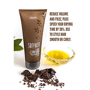 Surface Curls Smoothing Cream - Natural Cruelty-Free Moisture, Shine and Softness, 7 oz.
