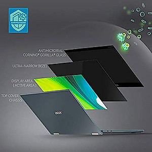 Acer Spin 7, 14" FHD Touch Display, Qualcomm Snapdragon 8cx Gen 2 5G Compute Platform, 8GB LPDDR4X, 512GB Universal Flash Storage, 5G, 4G LTE, Wi-Fi, Backlit KB, FPR, Antimicrobial, SP714-61NA-S1QA