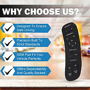 19209381 Left Driver Side Master Power Window Switch Compatible with Chevy C5 Corvette 1997-2004 - Window Switch Corvette Replaces 10092804