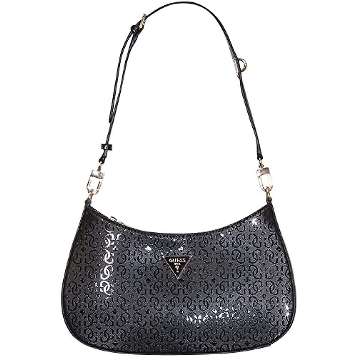 GUESS Alexie Top Zip Shoulder Bag Black 1 PROCESSING PROCESSING