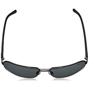 Polo Ralph Lauren Men's PH3093 Square Sunglasses, Matte Dark Gunmetal/Grey, 62 mm