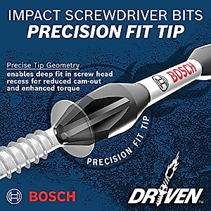 BOSCH ITDT25115 15-Pack 1 in. Driven Torx #25 Impact Tough Screwdriving Insert Bits