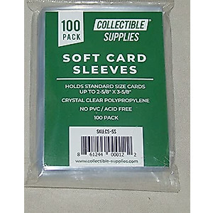 200 Standard 3" x 4" Toploaders and 200 Soft Penny Card Sleeves Package for Single Sports Trading Cards Toploaders for Sportcards Card Collecting