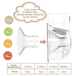 Fisroa Flange Insert 19mm Replacement Compatible with S9/S12 Hands-Free Breast Pump, Wearable Breast Pump Shield/Flange Insert (19mm)