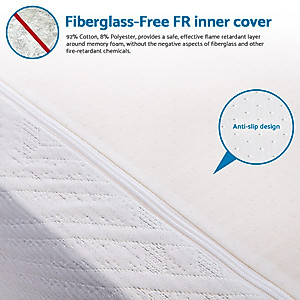 LIFERECORD 10 inch Full Mattress in a Box, Gel Memory Foam Mattresses Made in USA for Full Bed, Medium Feeling, White