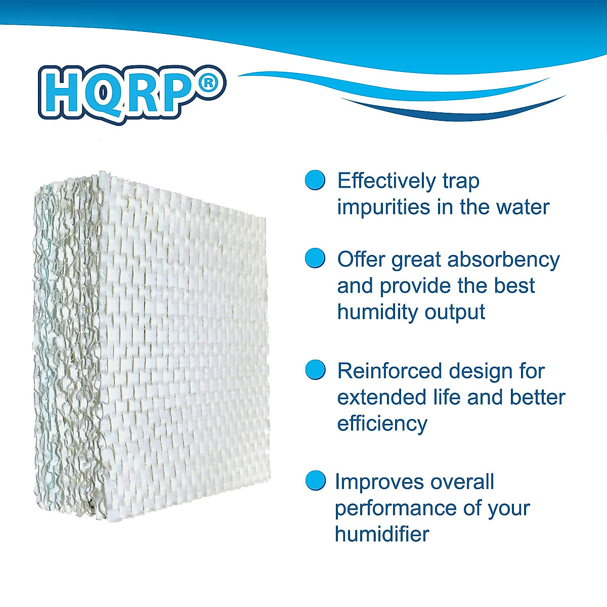 HQRP Wick Filter Replacement Compatible with Bemis Essick Air AIRCARE SS390DWHT, 826000, 826800, 826600, 826900, 821000, 821001, 831000 Evaporative Humidifiers