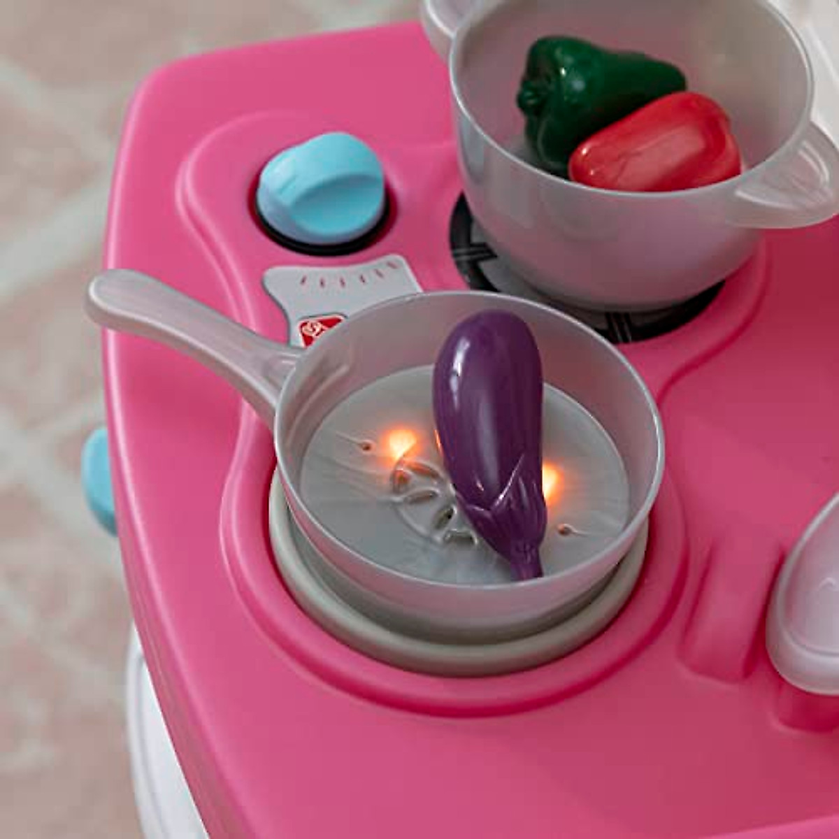 Step2 Fun with Friends Kitchen Set for Kids – Includes Toy Kitchen Accessories, Interactive Features for Pretend Play – Indoor/Outdoor Toddler Playset – Dimensions: 40.88" H x 35.75" W x 12.5" D