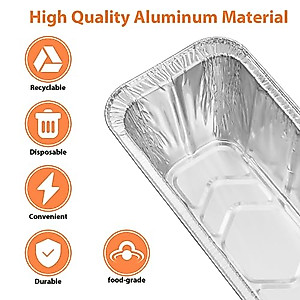 Whaleme 50-Pack Blackstone Griddle Accessories Grease Cup Liners, Aluminum Foil Drip Pan Grease Catcher Cup Liner for Blackstone 17, 22, 28, 36 Inch Griddle, Disposable Grill Grease Tray