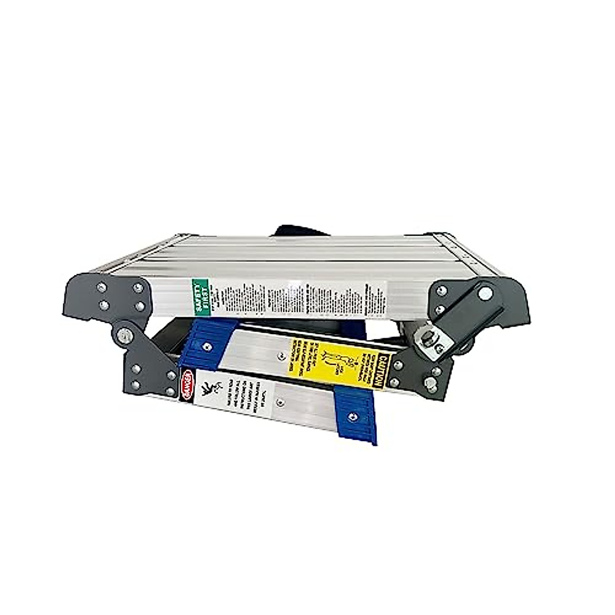 TOPRUNG Folding Step Stool Heavy Duty Lightweight Work Platform, Aluminum 350 lbs Weight Rating Anti-Slip Platform for Household Indoor Work