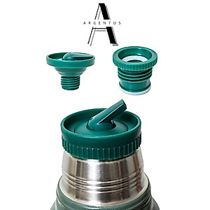 Stanley Thermos Stopper Pico de Mate Replacement Part For Classic Vacuum Insulated Wide Mouth Bottle Thermos (1.1QT, 1.5QT, 2QT) (Green, Set of 1)